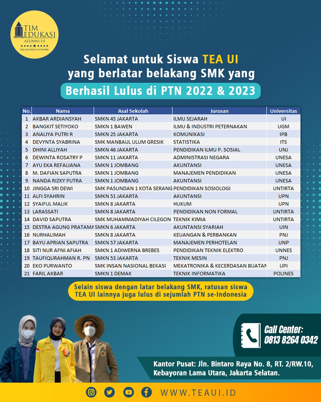 Lulus PTN? SMK Bisa! - Tim Edukasi Alumni UI